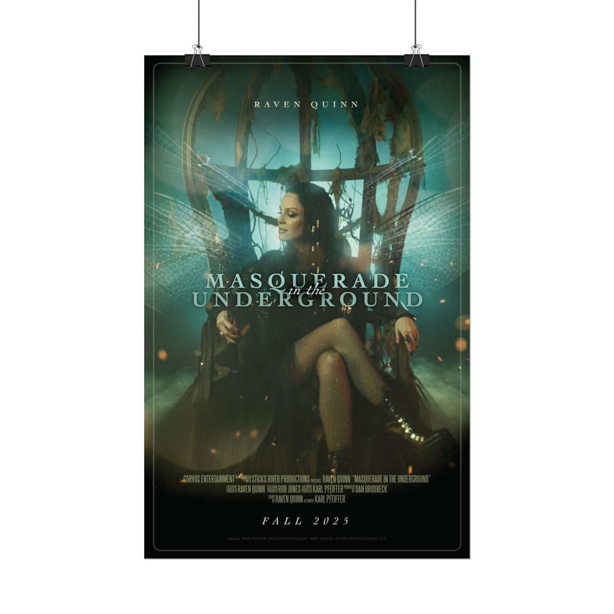 "Masquerade in the Underground" Album Poster – Raven Quinn